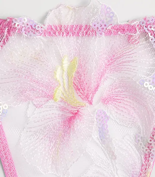 FLEUR DU MAL Sequin Hibiscus Thong - Pink