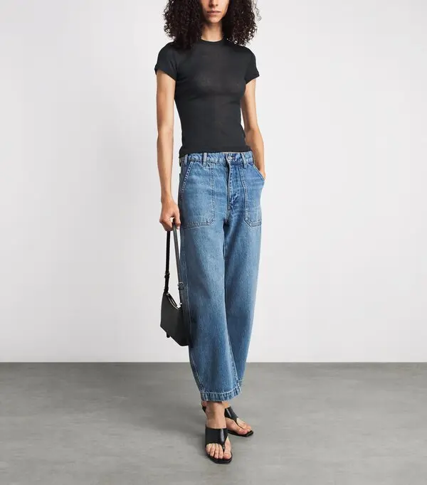 SKIMS Semi-sheer Ribbed T-shirt