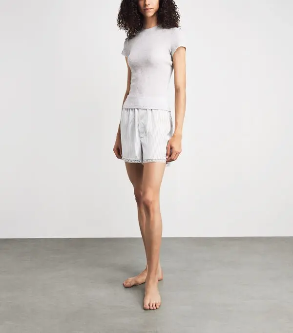 SKIMS Semi-sheer Ribbed T-shirt
