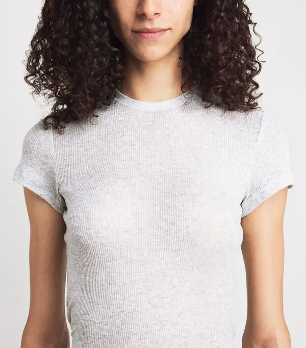 SKIMS Semi-sheer Ribbed T-shirt