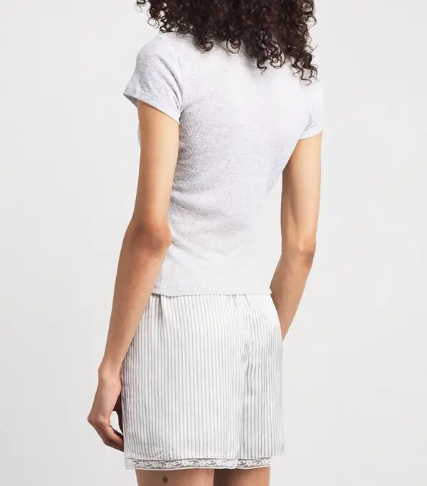 SKIMS Semi-sheer Ribbed T-shirt