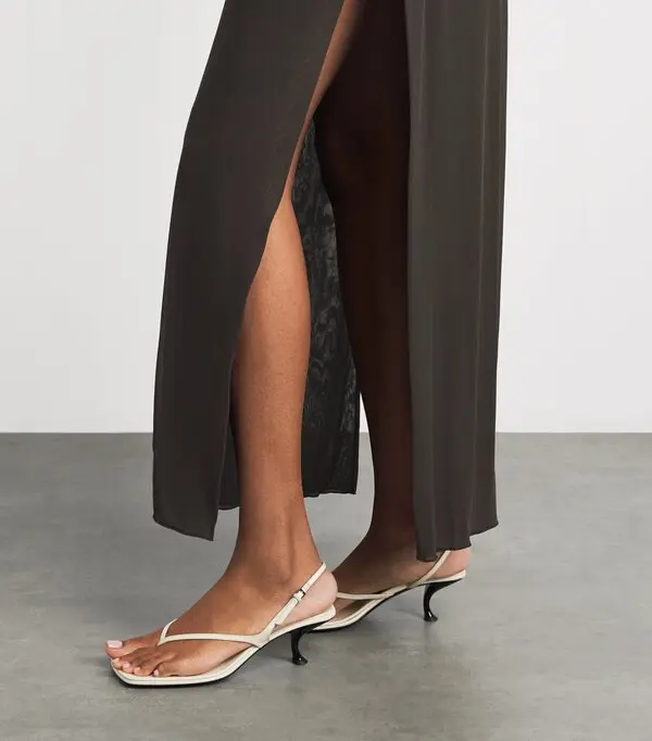 MORE NOIR Alina Strapless Maxi Dress With Metallic Accents