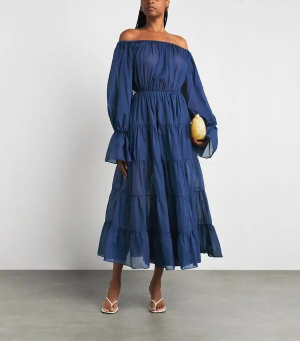 MORE NOIR Beatrice Tiered Maxi Dress