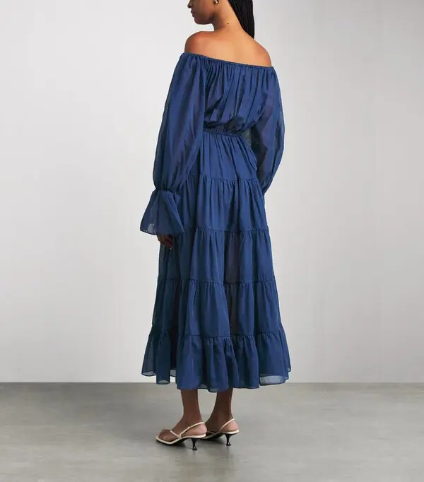 MORE NOIR Beatrice Tiered Maxi Dress