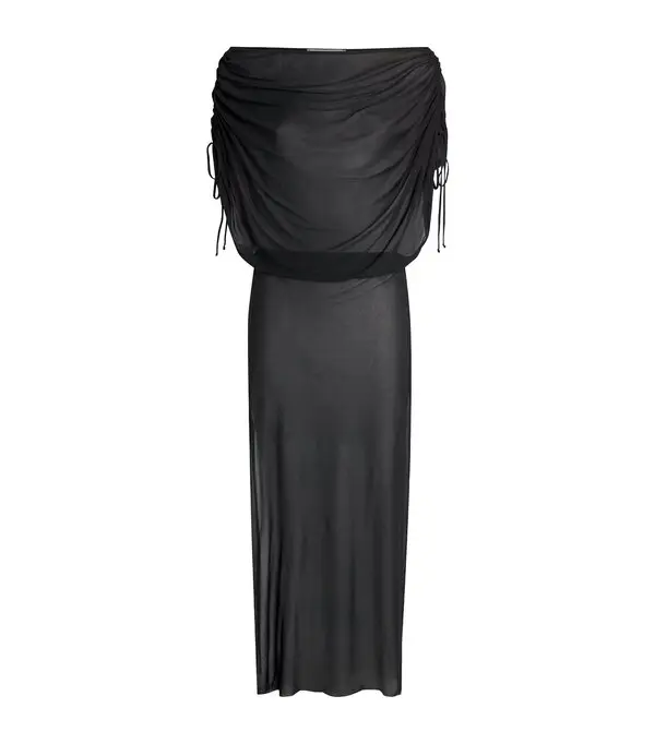 MORE NOIR Brighton Chiffon Maxi Dress - Black