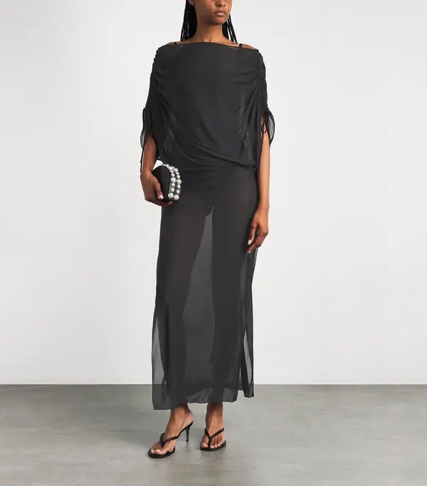 MORE NOIR Brighton Chiffon Maxi Dress