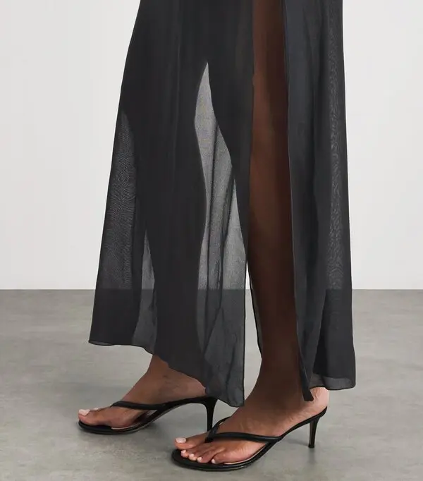 MORE NOIR Brighton Chiffon Maxi Dress