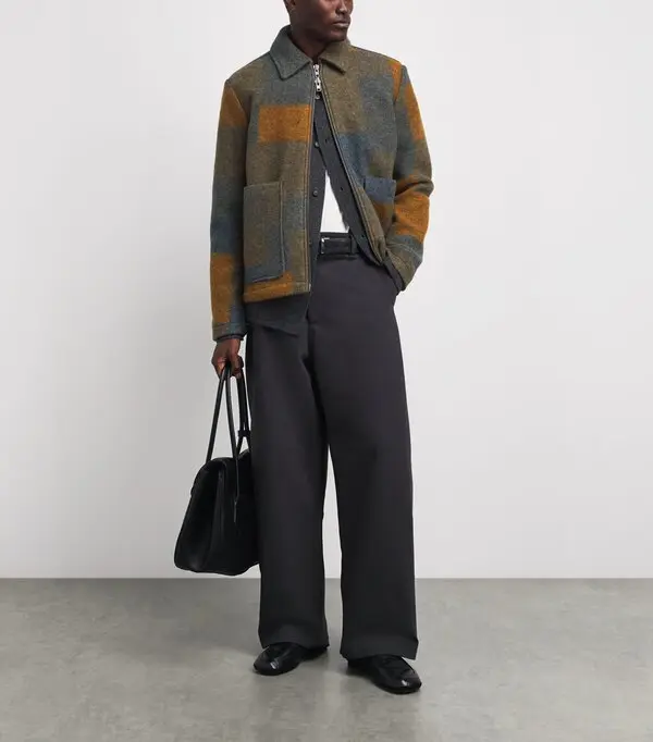 NN.07 Wool-blend Check Gael Overshirt