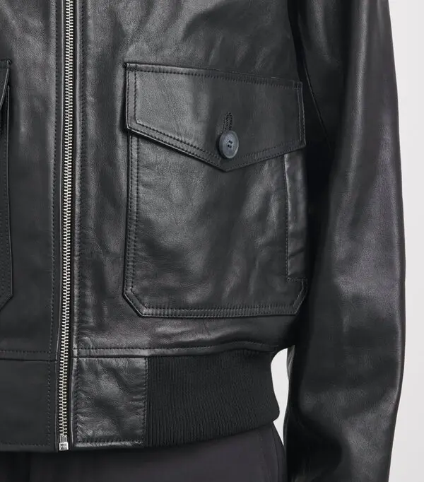 A.p.c. Gael Leather Bomber Jacket