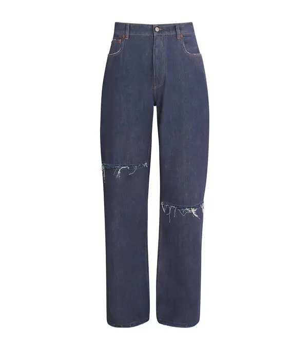 MAISON MARGIELA Ripped Wide-leg Jeans