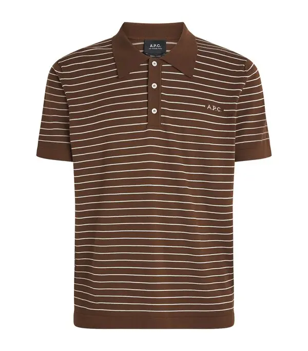 A.p.c. Cotton Stripe Tristan Polo Shirt