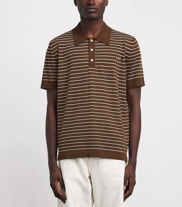 A.p.c. Cotton Stripe Tristan Polo Shirt