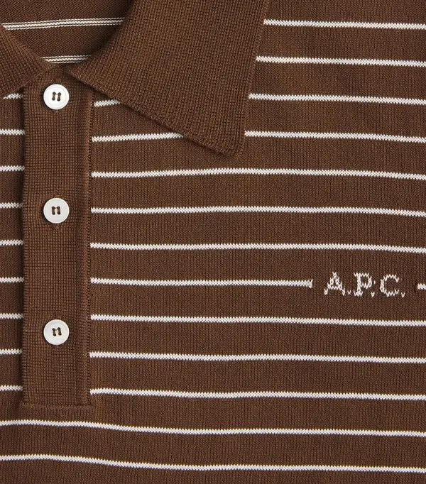 A.p.c. Cotton Stripe Tristan Polo Shirt