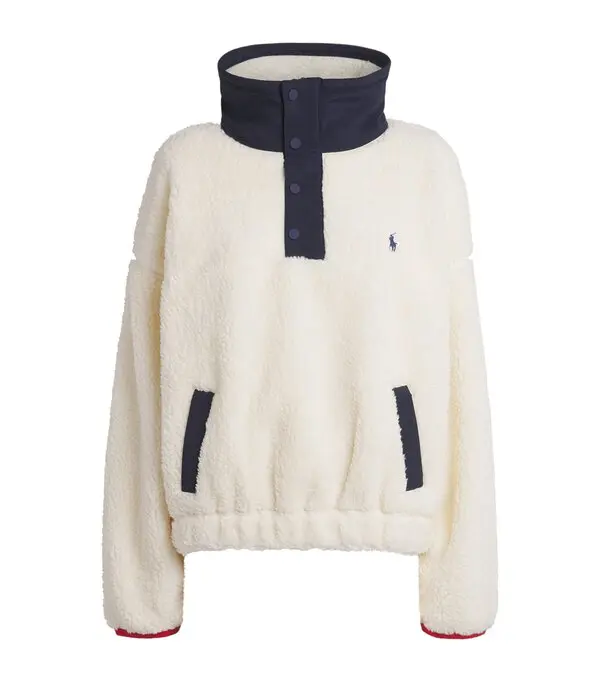 Polo Ralph Lauren Fleece Polo Bear Sweater - Neutral