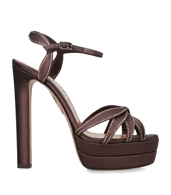 AQUAZZURA Crystal-embellished Soulmate Platform Sandals
