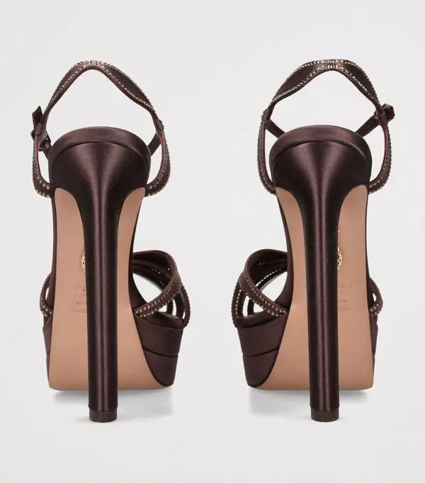 AQUAZZURA Crystal-embellished Soulmate Platform Sandals