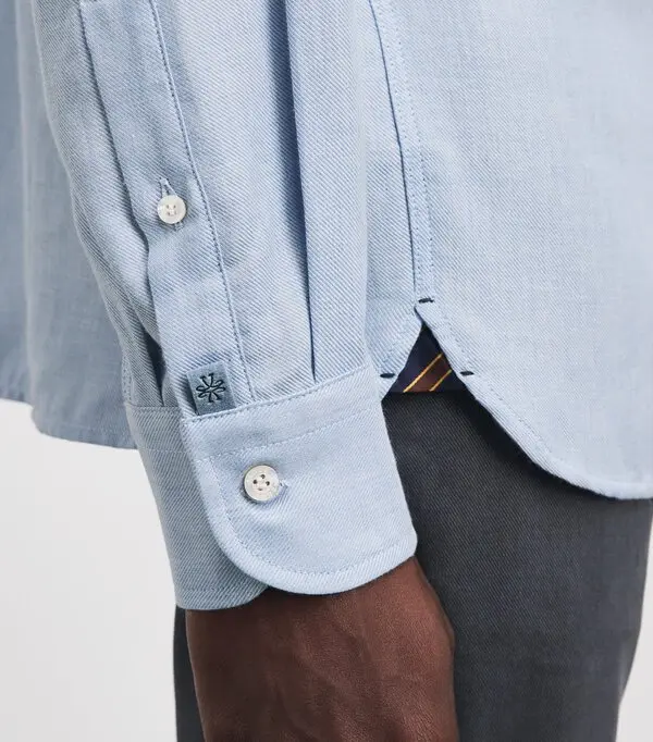Jacob Cohen Cotton-cashmere Batavian Twill Embroidered Shirt