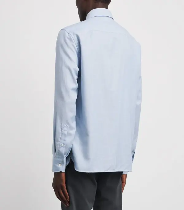 Jacob Cohen Cotton-cashmere Batavian Twill Embroidered Shirt
