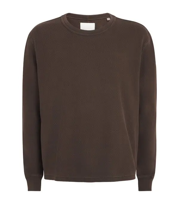 Citizens Of Humanity Cotton Waffle-stitch Crew Neck Sweater