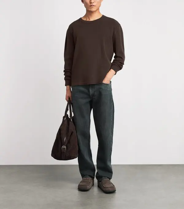 Citizens Of Humanity Cotton Waffle-stitch Crew Neck Sweater