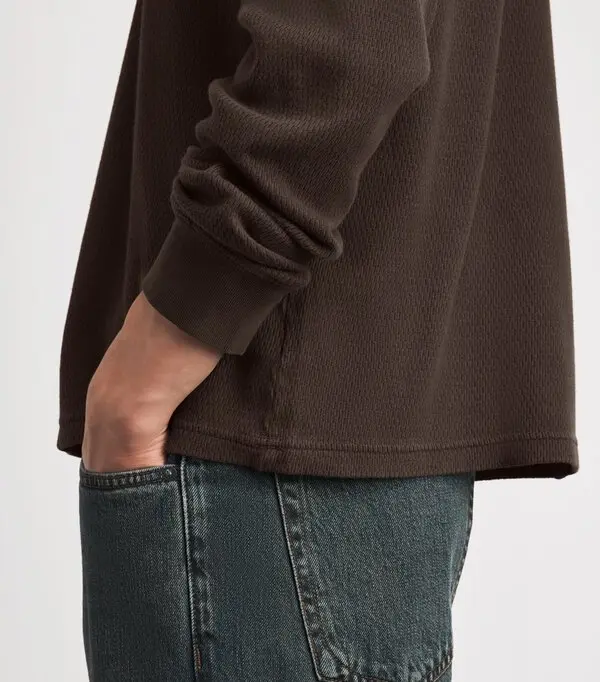 Citizens Of Humanity Cotton Waffle-stitch Crew Neck Sweater