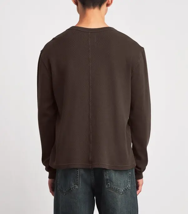 Citizens Of Humanity Cotton Waffle-stitch Crew Neck Sweater