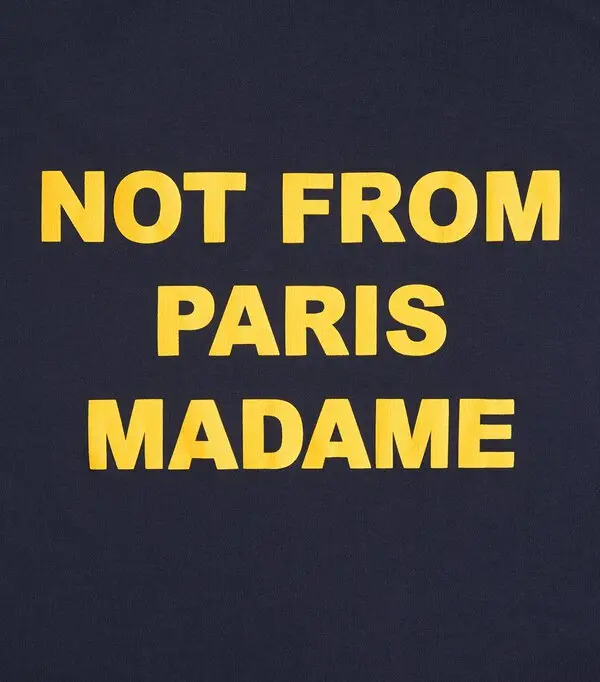 Drole De Monsieur Cotton Slogan T-shirt - Navy