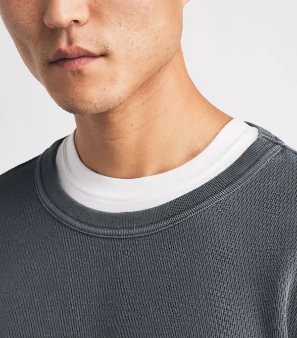 Citizens Of Humanity Cotton Waffle Knit Crewneck Sweater