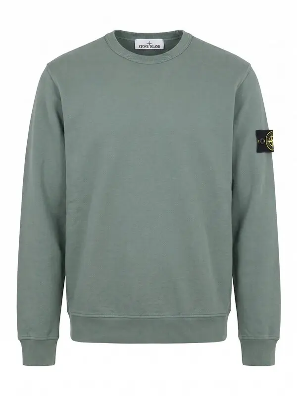 Stone Island Organic Cotton Fleece Sweatshirt - Multicolor