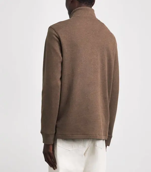 Polo Ralph Lauren Estate-rib Quarter-zip Sweater - Brown