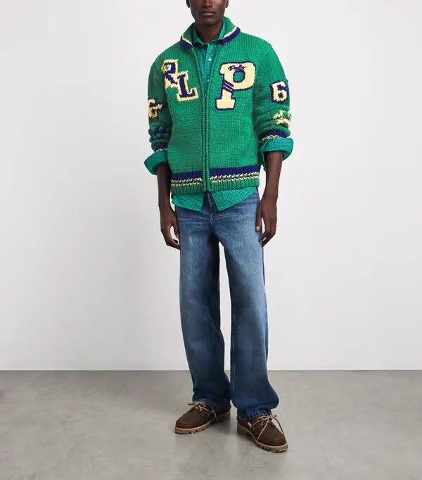 Polo Ralph Lauren Wool Varsity Zip-up Cardigan