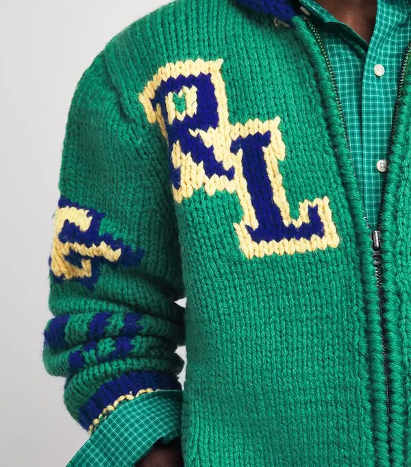 Polo Ralph Lauren Wool Varsity Zip-up Cardigan