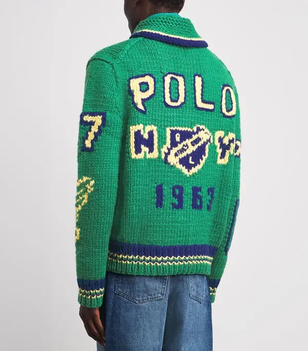 Polo Ralph Lauren Wool Varsity Zip-up Cardigan