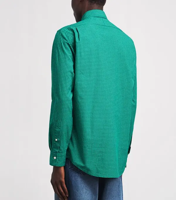 Polo Ralph Lauren Cotton Poplin Check Polo Pony Shirt
