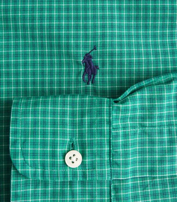 Polo Ralph Lauren Cotton Poplin Check Polo Pony Shirt