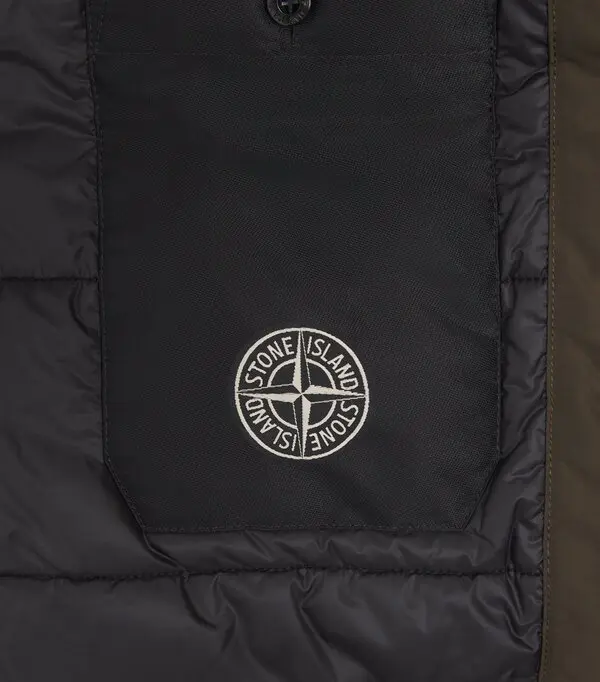 Stone Island Down Micro Twill Short Parka With Hood