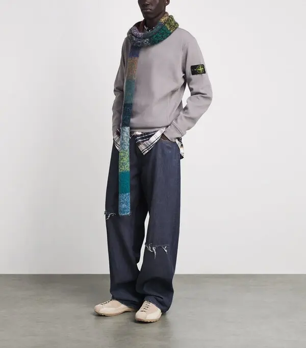 Stone Island Rib-knit Crewneck Sweatshirt