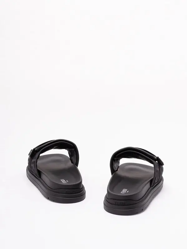Fendi Black Ff Motif Slides