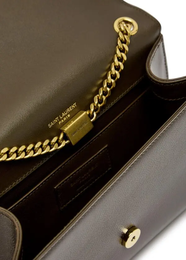 Saint Laurent Kate Small Pebbled Leather Shoulder Bag