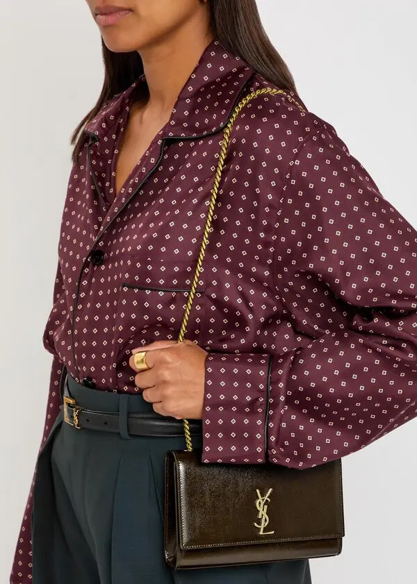Saint Laurent Kate Small Pebbled Leather Shoulder Bag