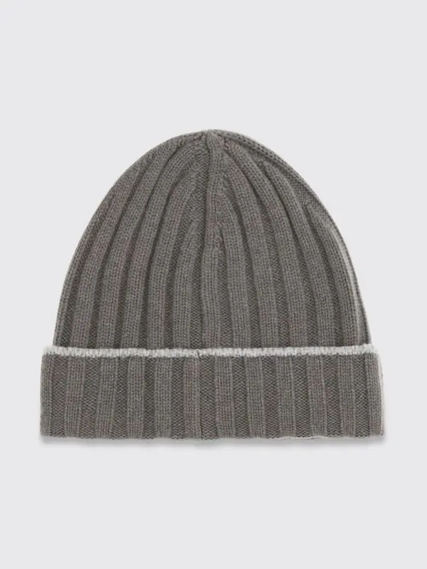 Brunello Cucinelli Ribbed Knit Beanie - Military