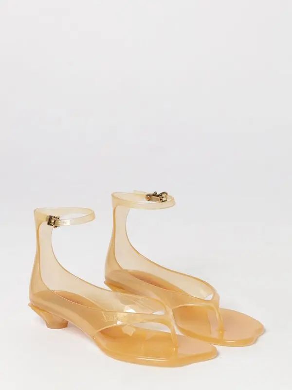 Chloé Jelly Thong Sandals In Pvc With Adjustable Ankle Strap - Brown