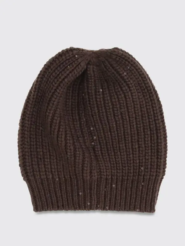 Brunello Cucinelli Ribbed Beanie With Sequins