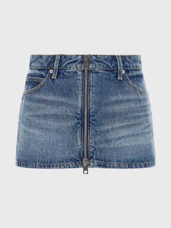 Alexander Wang Slim-fit Cotton Denim Miniskirt