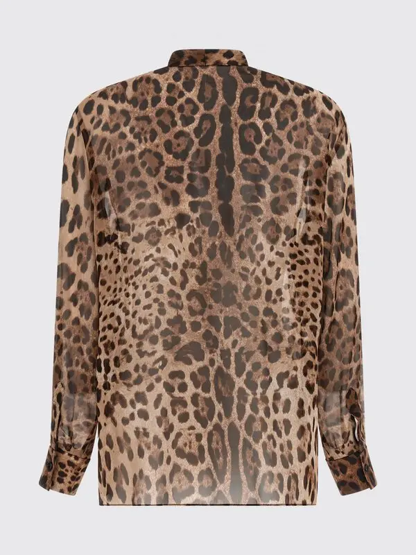 Dolce & Gabbana Leopard Print Silk Shirt