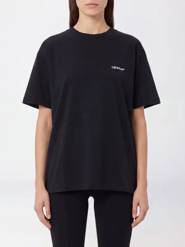 Off-White Arrow Logo Print Cotton T-shirt - Green