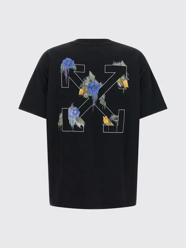 Off-White Arrow Logo Print Cotton T-shirt - Green