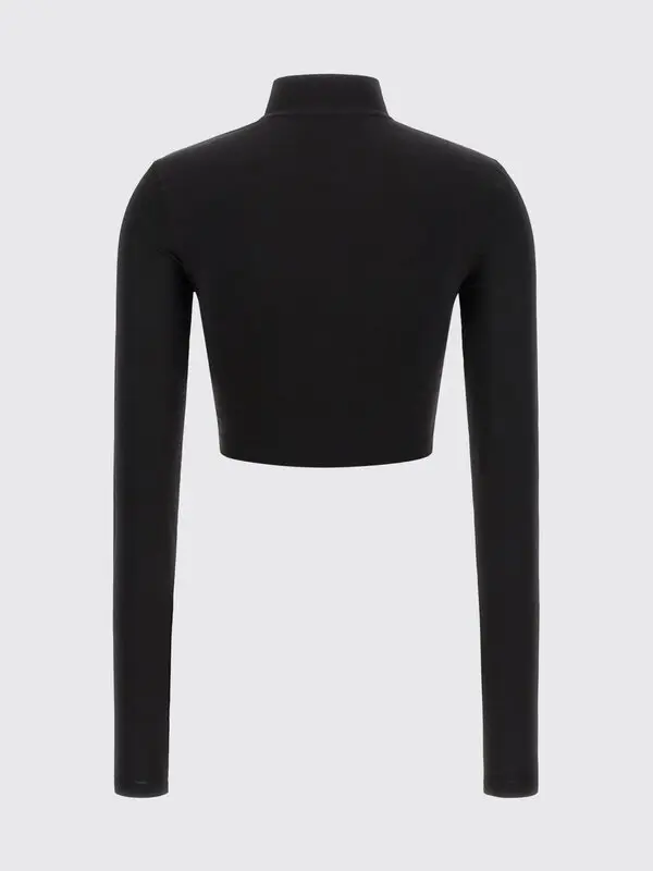 Off-White Cropped Slim-fit Turtleneck Top