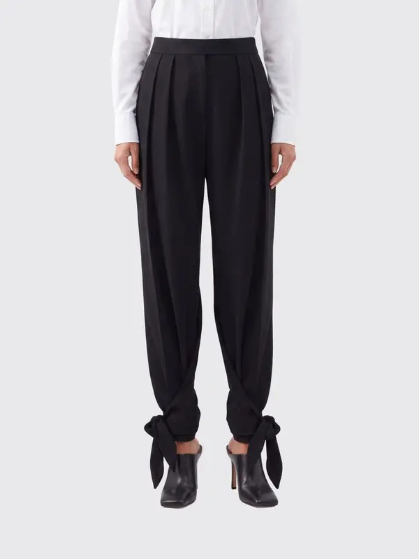 Chloé High-waisted Wide-leg Wool-blend Tailored Trousers