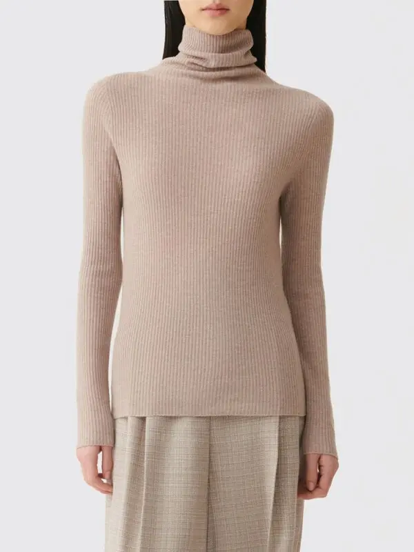 Fabiana Filippi Wool, Silk, And Cashmere Turtleneck Jumper - Coffee